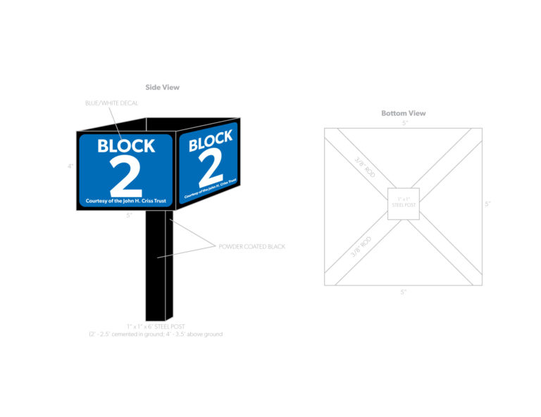 Block & Section Markers - Good Faith Cemetery Kiosks
